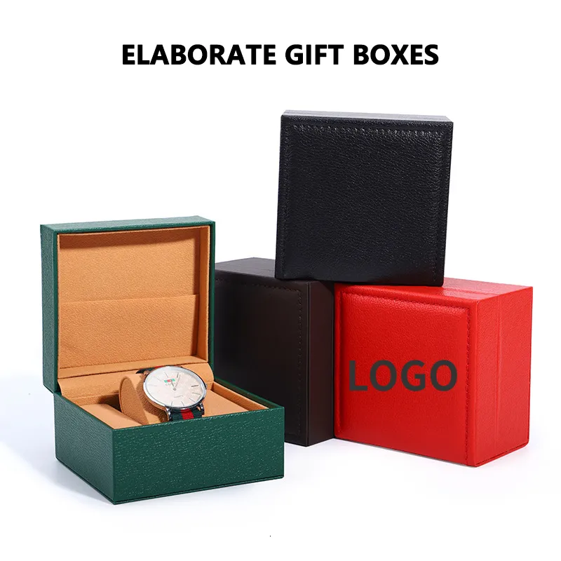 Customizable PU Flip Small Watch Box Large Volume Jewelry Storage ...