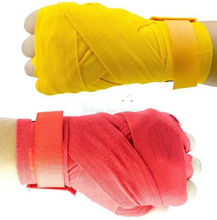 Elastic Pure Cotton Boxing Bnadage Hand Wrap Strap 2.5m Boxing Gloves ...