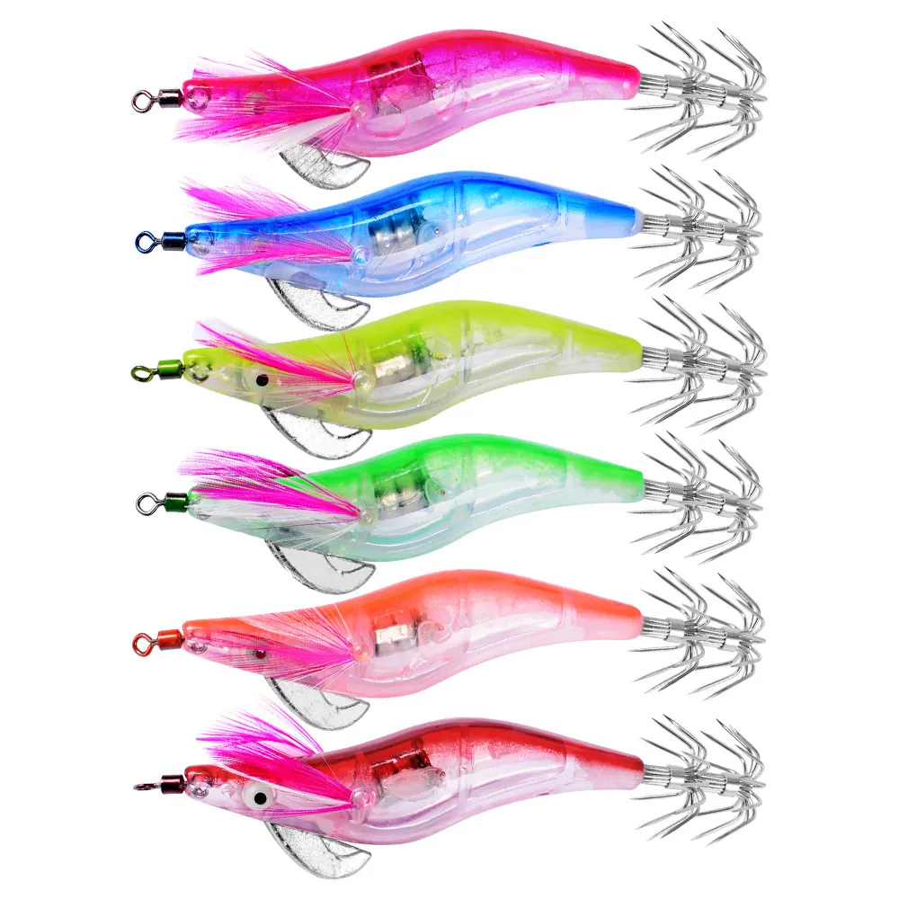 Baits Lures 6-Piece Set: Electronic Flashing LED Fishing Lure Water ...
