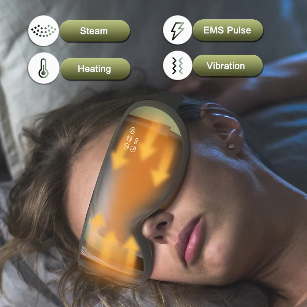 EMS Pulse Eye Massager, Smart Steam Eye Care Instrument, Vibration ...