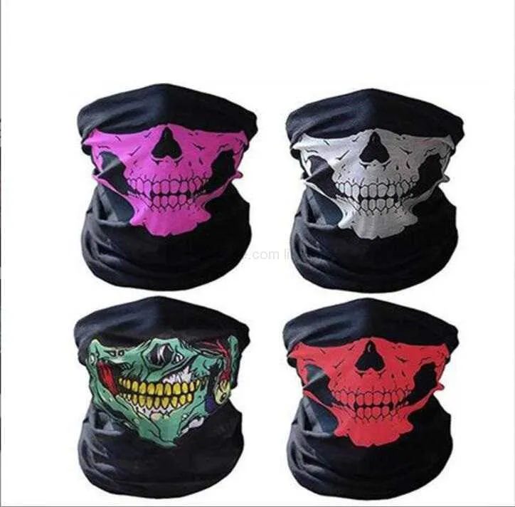 Skull Half Face Mask Scarf Bandana Bike Motorcycle Dustproof Scarf Neck ...