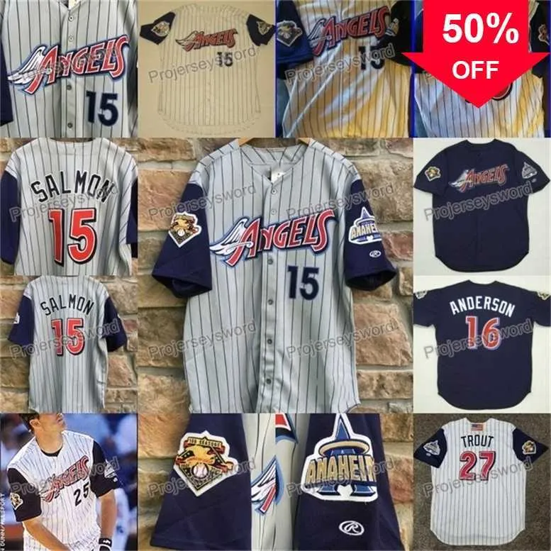 DHgate.com:California Angels Throwback Jerseys: Salmon, Vaughn, Trout ...
