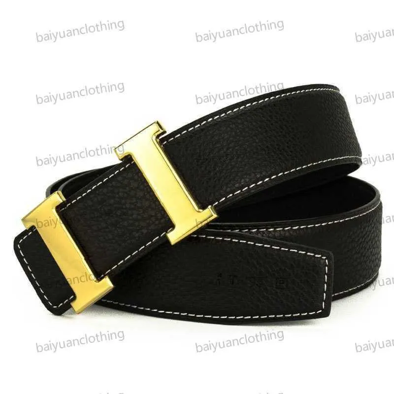 Luxury Cowhide Designer Belt With Letter H Buckle For Men And Women ...