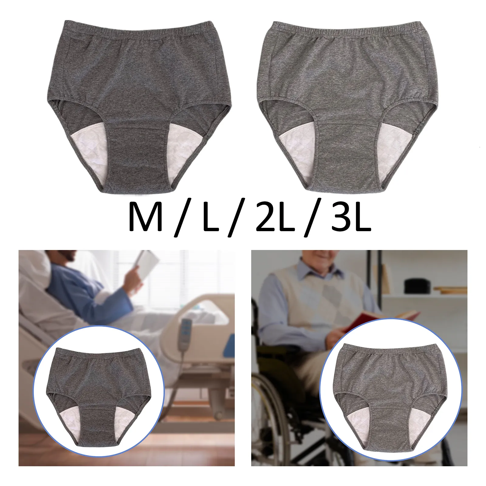 Reusable Adult Cloth Diapers: Breathable Incontinence Underwear For Men ...