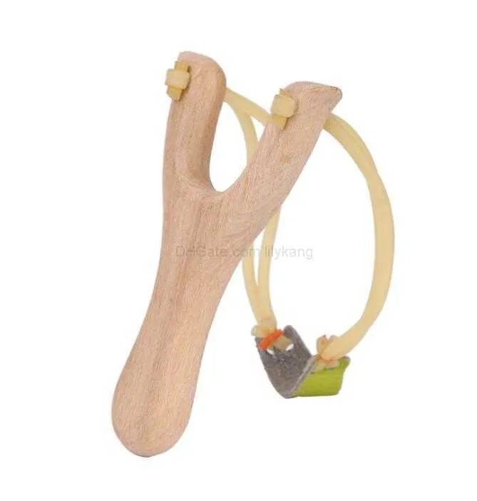 Wooden Material Slingshot Outdoor Shooting Catapult Kids Sling Shot ...