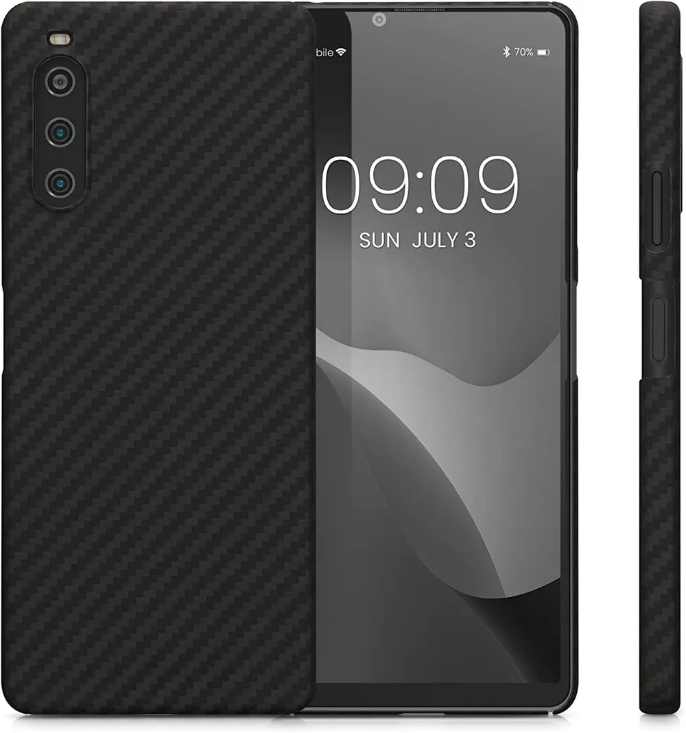 Matte Carbon Fiber Aramid Slim Case For Sony Xperia 10 V Original Back ...