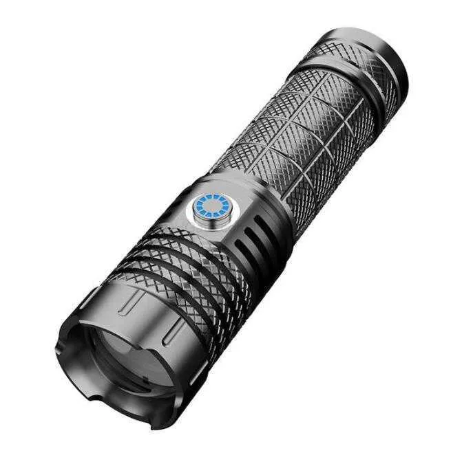 Alkingline High Power LED Flashlights USB Rechargeable, Powerful Zoom ...