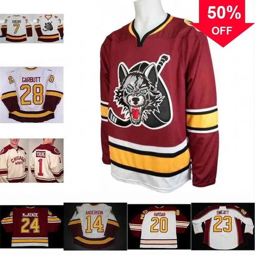 Chicago Wolves Throwback Hockey Jersey - Chelios, Anderson, Haydar ...