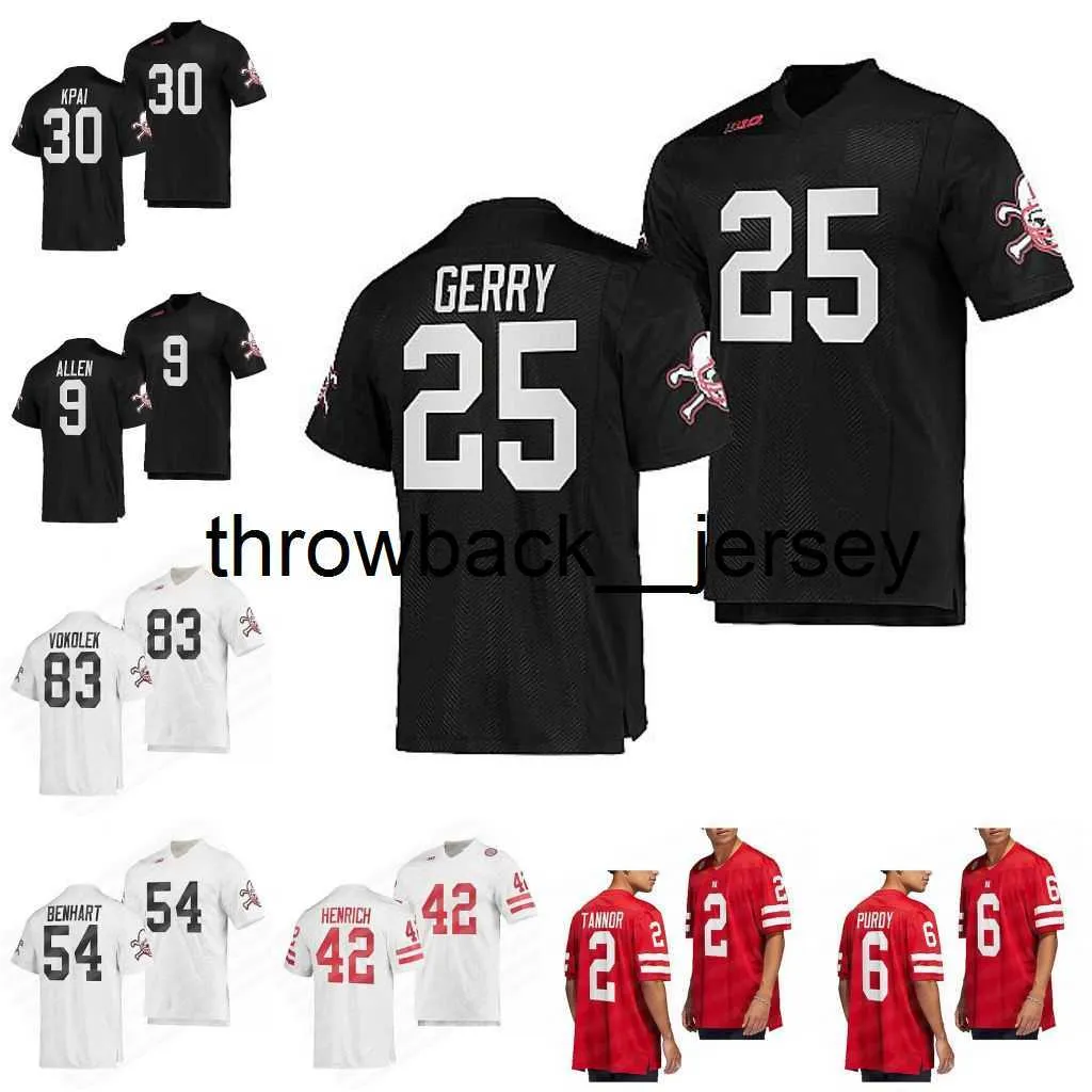 Bis 2023 College Nebraska Huskers Fußballtrikot Nate Gerry Nick Henrich ...