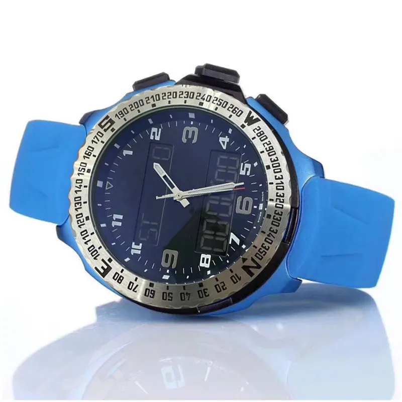 Men's Dual Time Zone 2024 Designer Watch Stainless Steel Case, Rubber ...