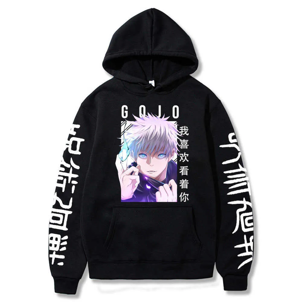 Jujutsu Kaisen Gojo Satoru Half Hoodie Japanese Anime Streetwear For ...