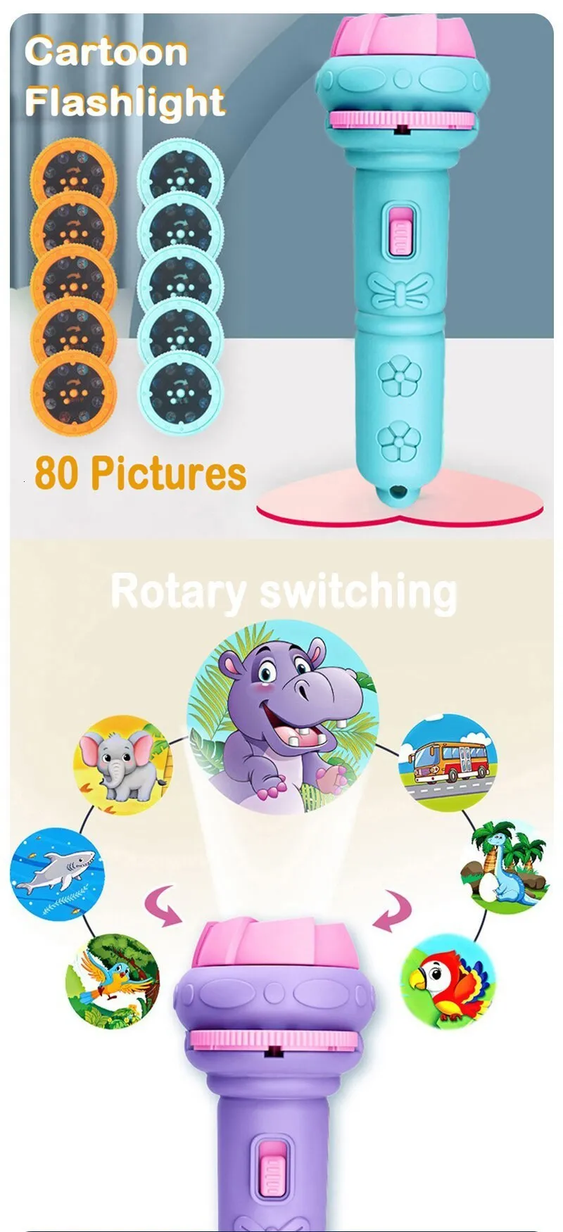 Creative Sticks That Light Up With 10 Cards, 80 Patterns, Cartoon ...