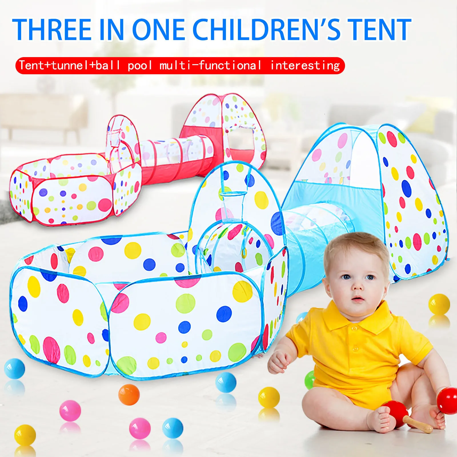 DHgate.com:Childrens Three-in-One Folding Sea Ball Pool Tent, 230605 ...