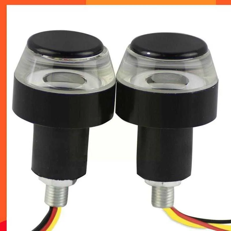 Motorcycle LED Turn Signals - Handlebar End Lights, White Yellow ...