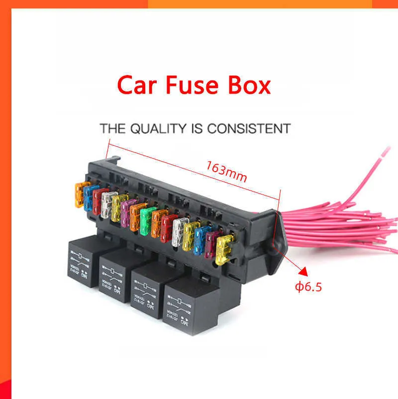 12V Waterproof Fuse Block With Relay 15 Way ATC/ATO Universal Fuse Box ...