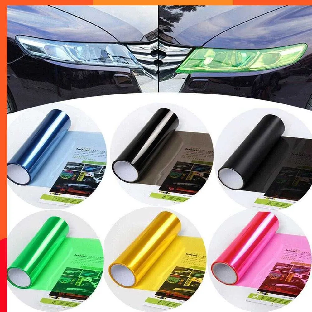 Car Light Tint Vinyl Film Sheet 30x60cm Headlight, Taillight, Fog Light ...