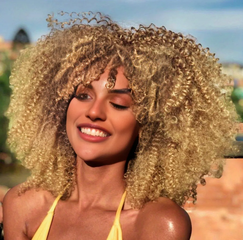 Upgrade Your Look With 14 Inch Multicolor Puffy Explosion African Curly
