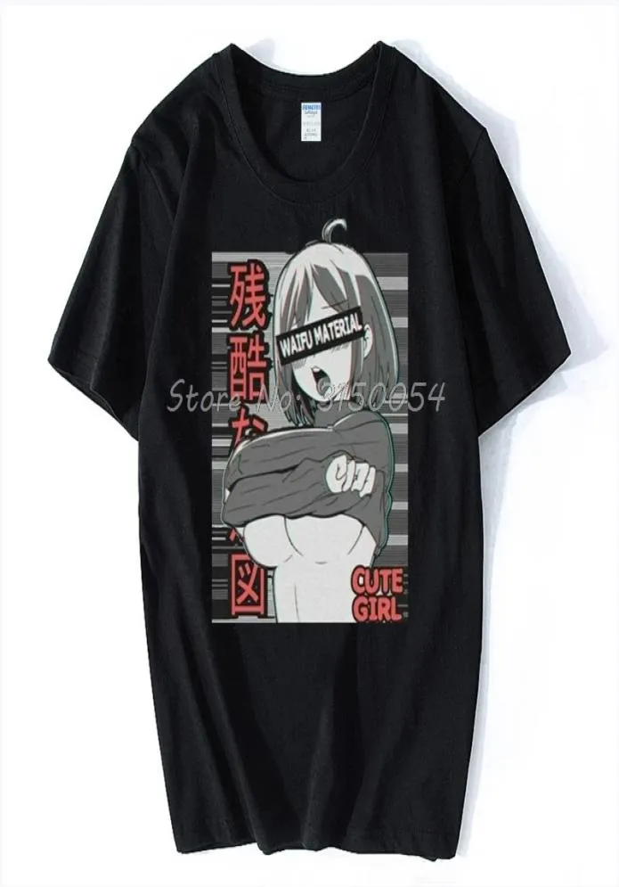 Ahegao Anime Cute Girl Ecchi Waifu Material T For Lewd Otaku Tshirt