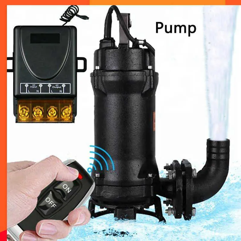New 220V 30A 433 MHz Remote Control Switch Water Pump Factory Motor LED ...