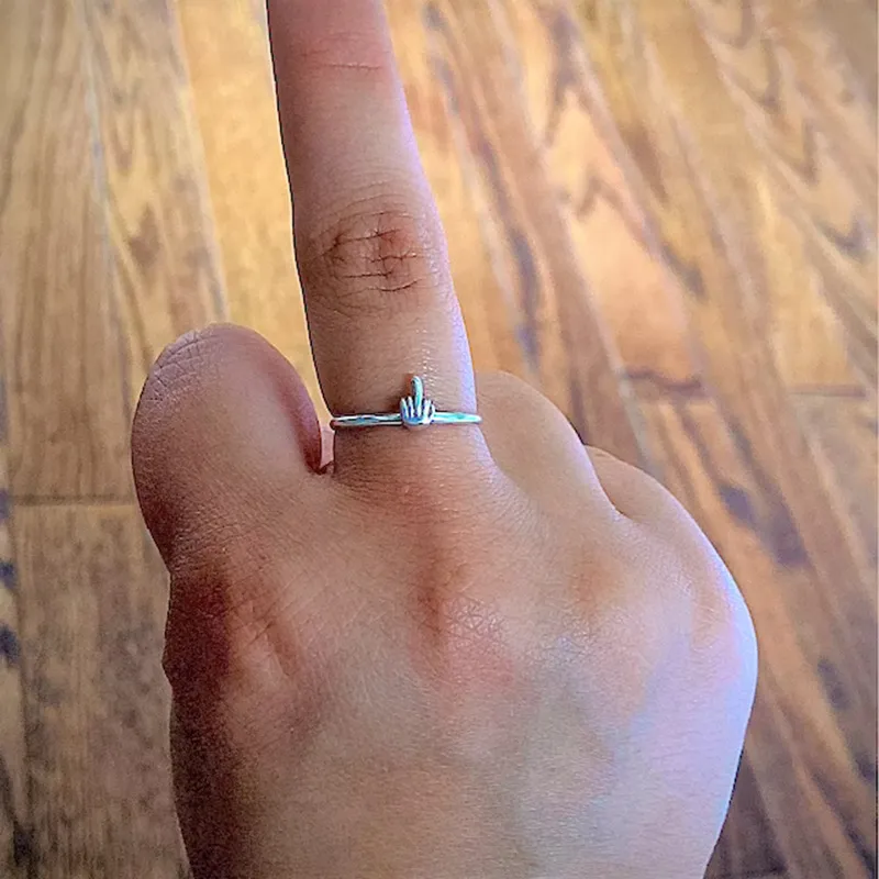 Middle Finger Hip Hop Punk Simple Ring Design For Men And Women Fun And Cute Biker Simple Ring Design From Sleepybunny 1.11 DHgate.Com