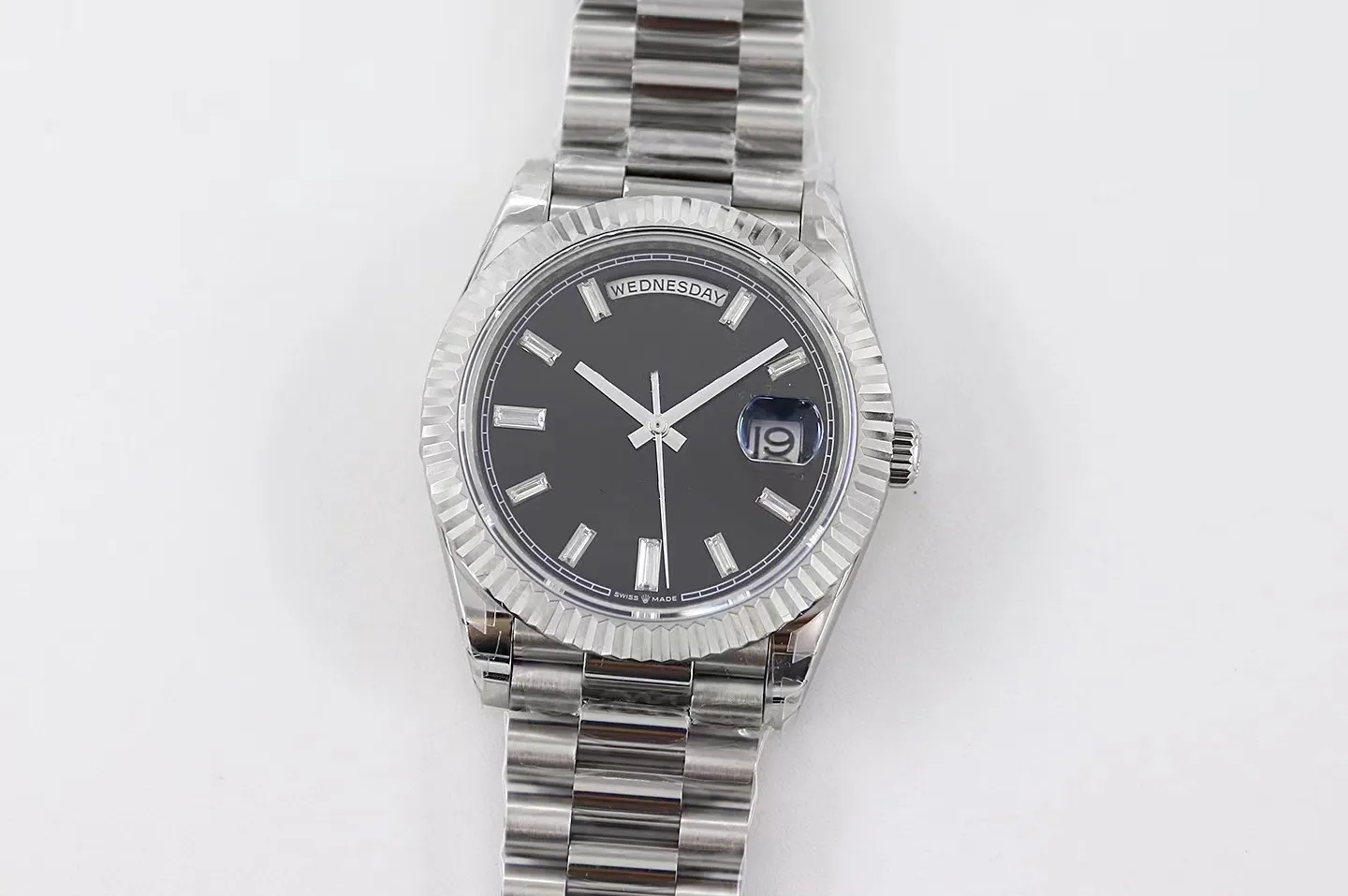 Men's Automatic Mechanical Watch, 41mm Stainless Steel President Watch ...