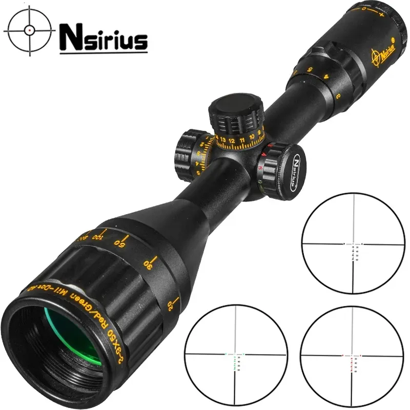 3 9x50 AOE Adjustable Objective Tactical Rifle Scope Hunting & Airsoft ...
