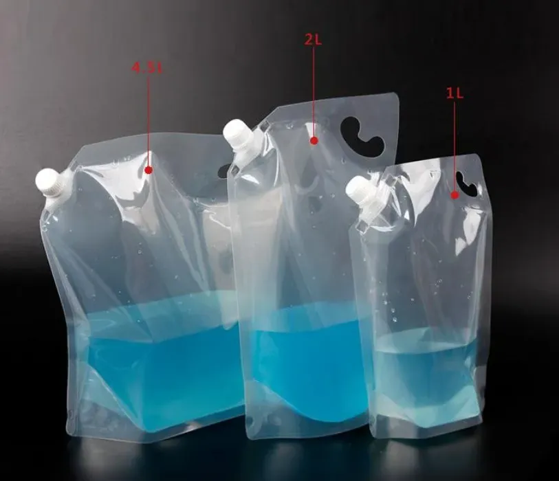 Wholesale Wholesale 1000ml Stand Up Plastic Drink Spout Water Bag For ...
