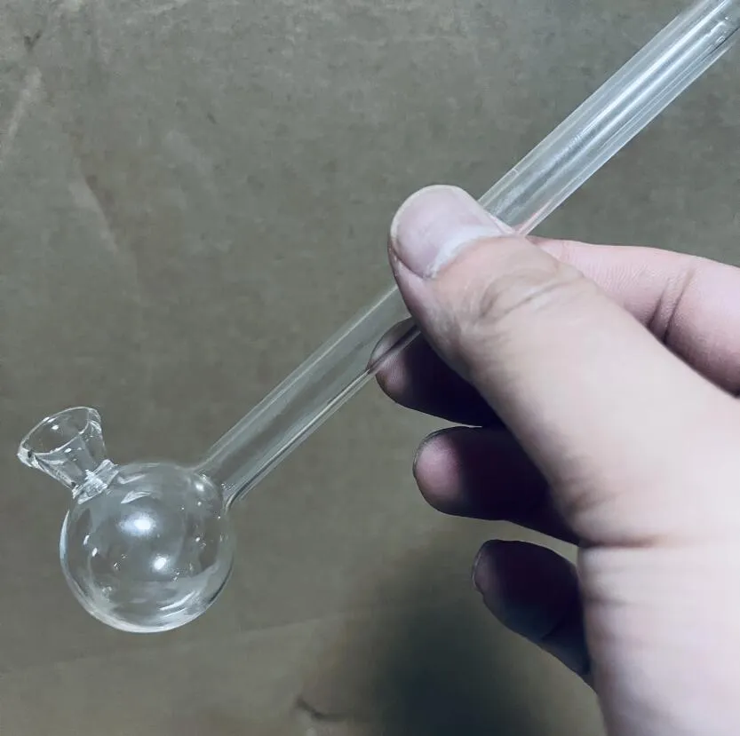 Clear Glass Pipe Oil Nail Burning Jumbo Pipes 30mm Big Bowl Pyrex Glass Burner Concentrate 6 ...