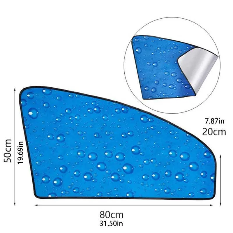 Blue Water Drop Car Window Sun Visor In Spanish With Magnetic UV ...