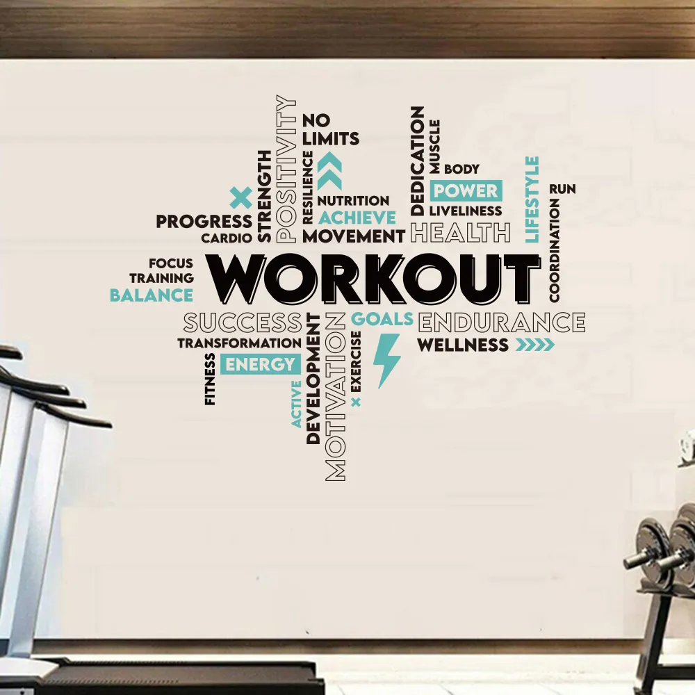 Motivational Wall Decals For Gym & Home Inspirational Fitness Decor ...