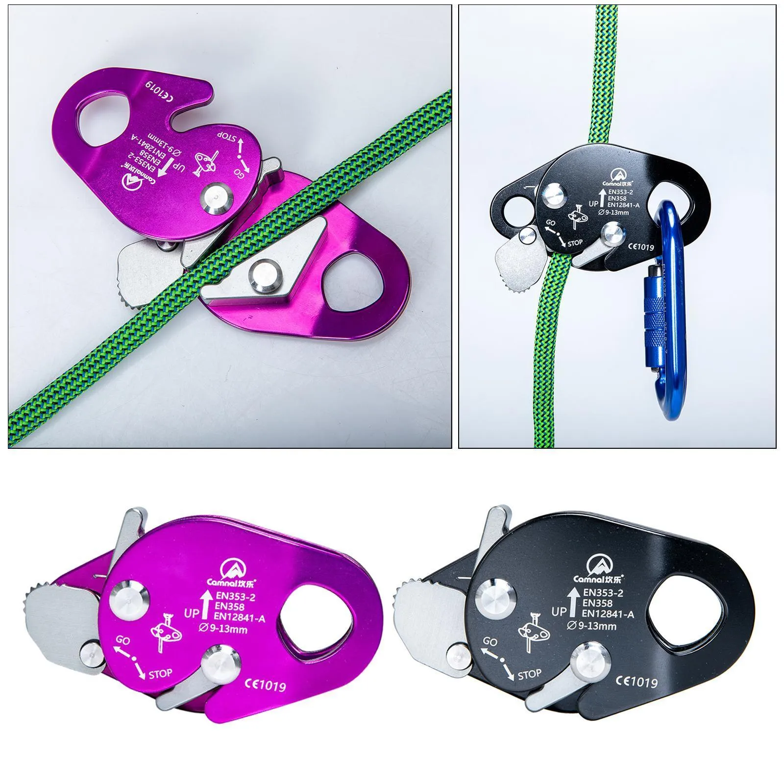 22KN Rope Grab for 9-13mm Ropes: Climbing, Arborist, Rappelling ...