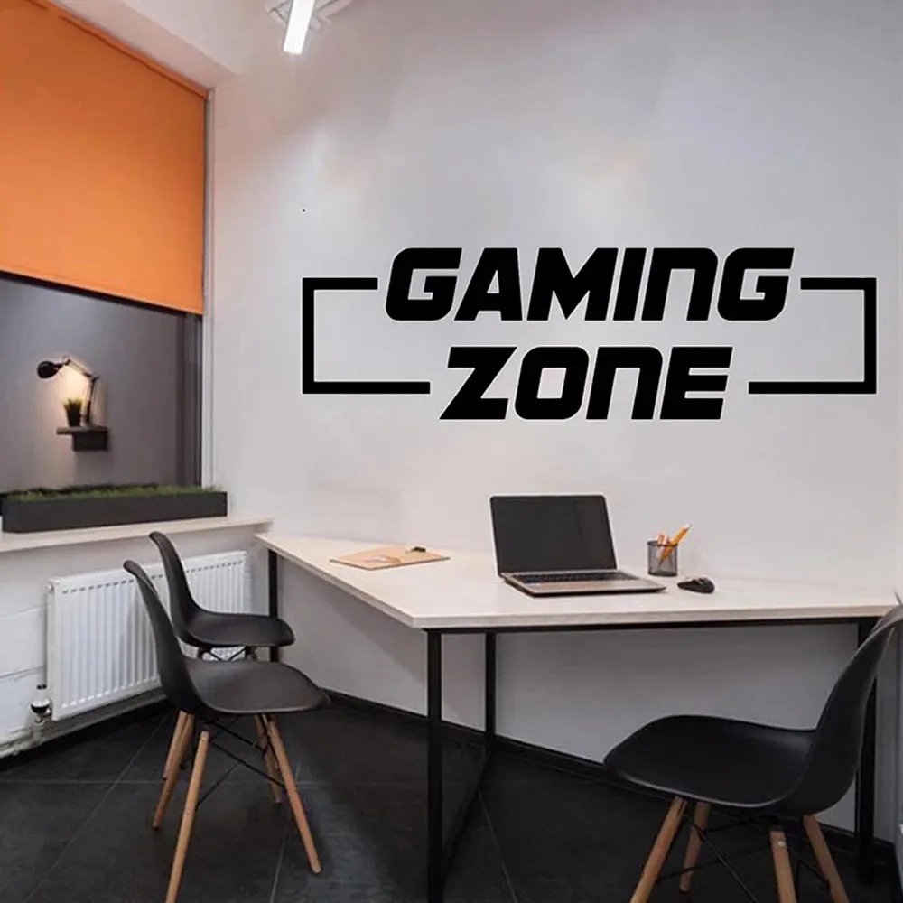 Gaming Zone Video Game Wall Sticker Playroom Bedroom Gaming Zone Gamer ...