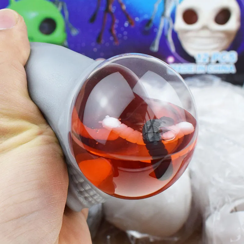 Squishy Fidget Toys: Sensory Skull Head, Relieve Stress, Decompress Toy ...