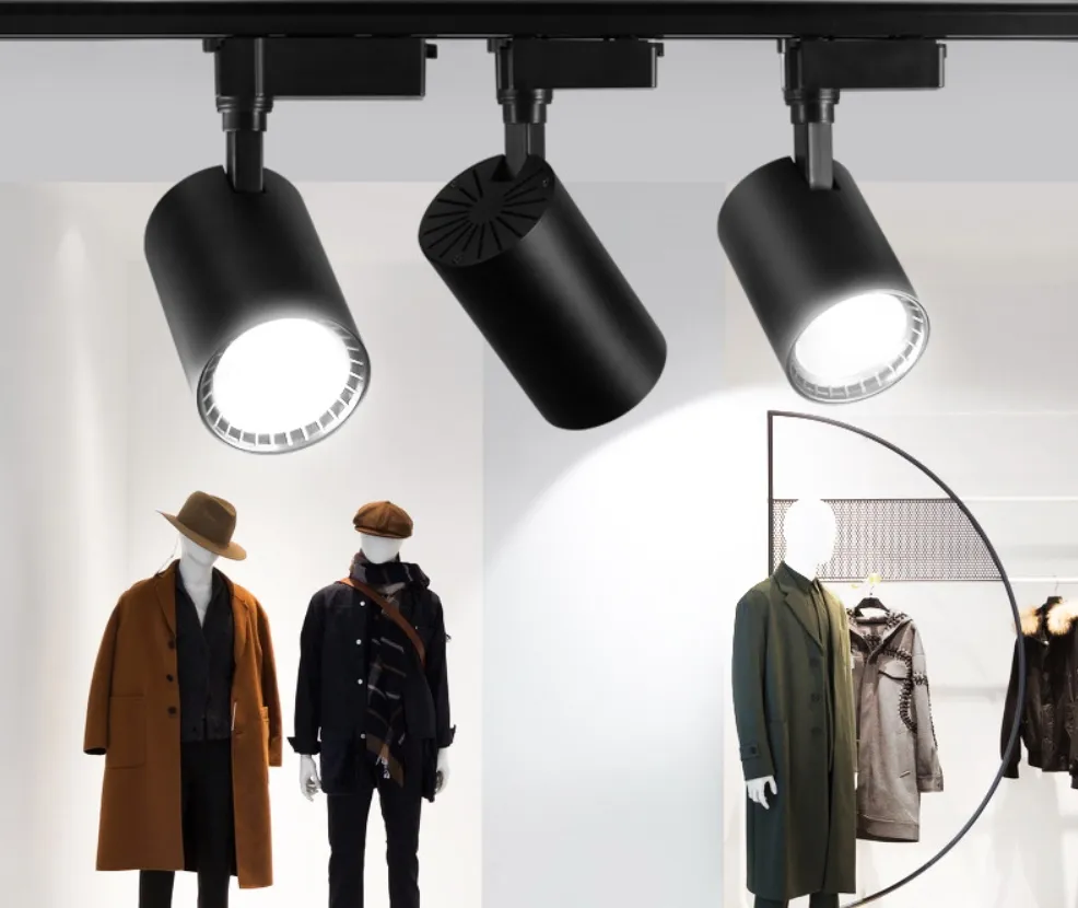 LED COB Track Light Fixture For Clothing, Shop, And Home Wall Lamp Rail ...