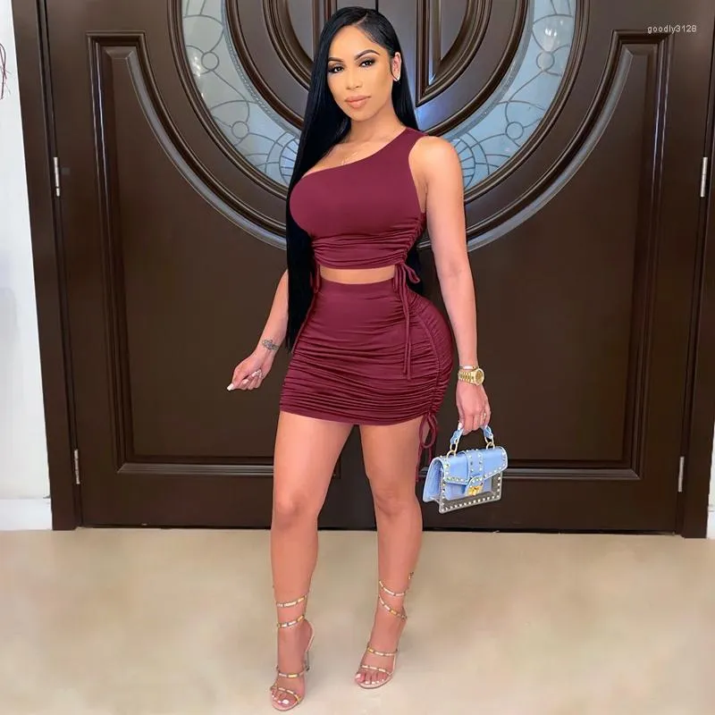 DHgate.com:Sexy Two Piece Set Club Outfits for Women, Summer Lace Up ...