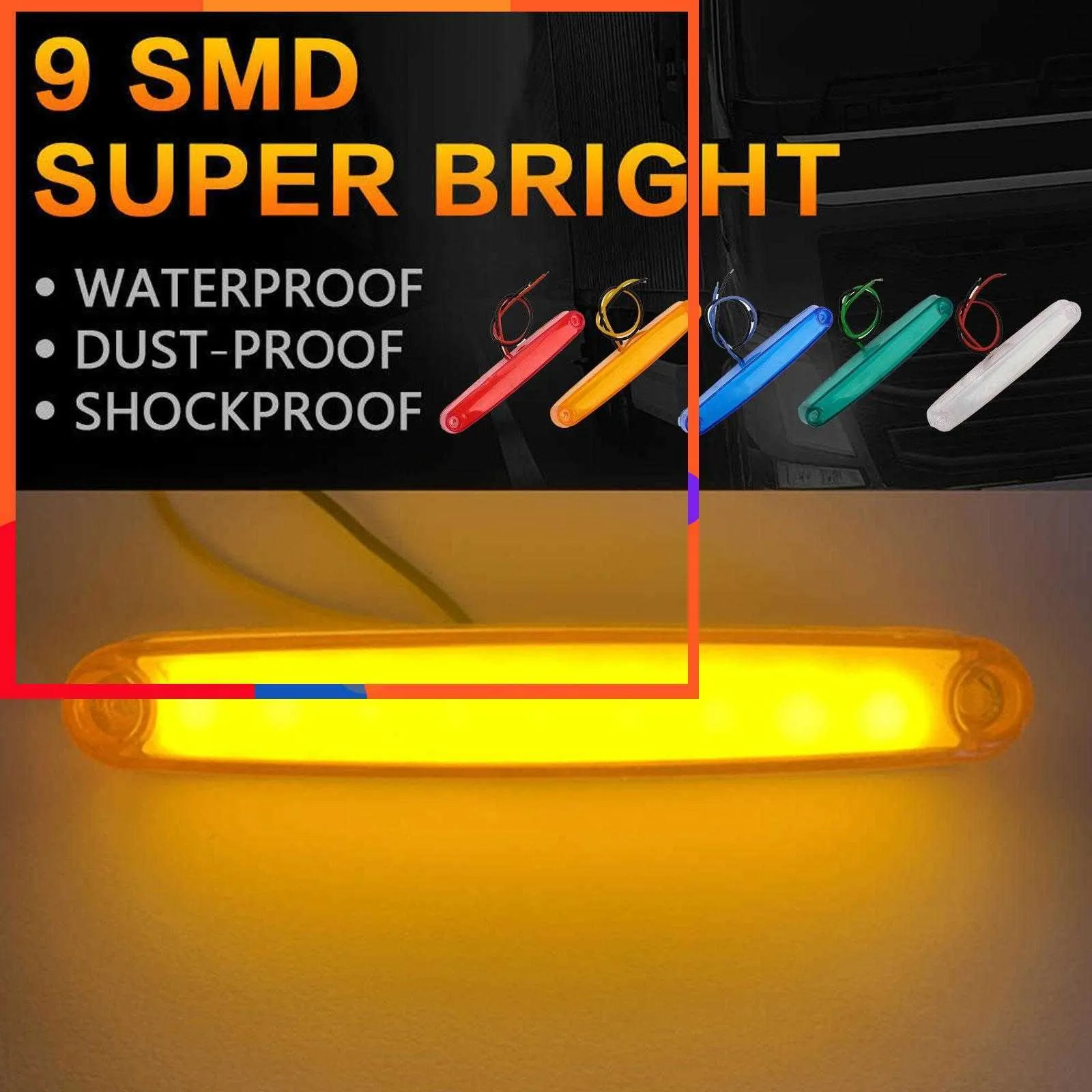 LED Truck Trailer Side Marker Lights - 12V 24V, Bright Clearance ...