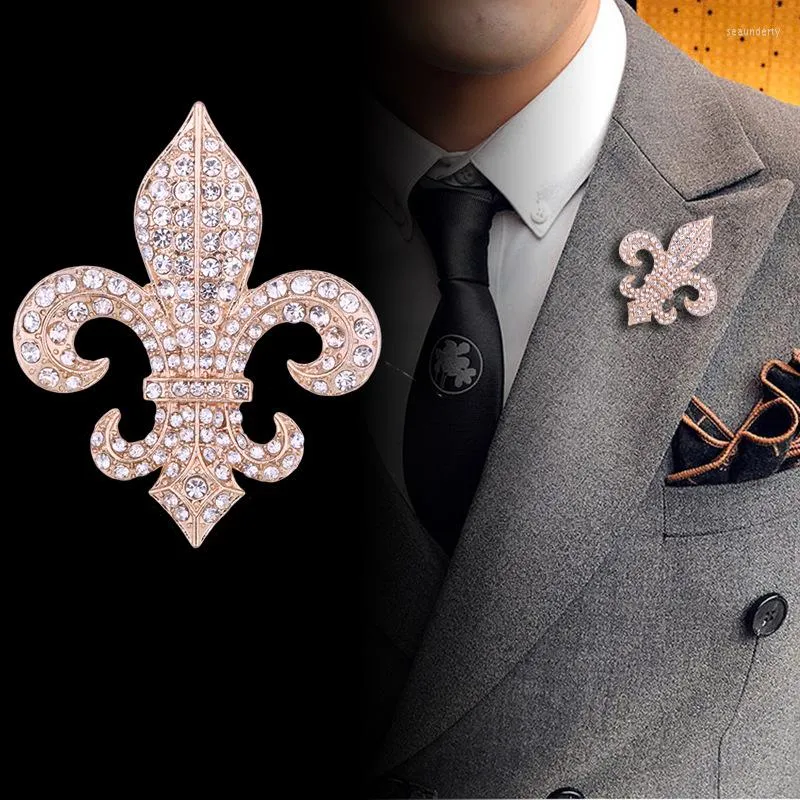 Nautical Anchor Brooch - Men's Lapel Pin, Full Drill Crystal Corsage ...