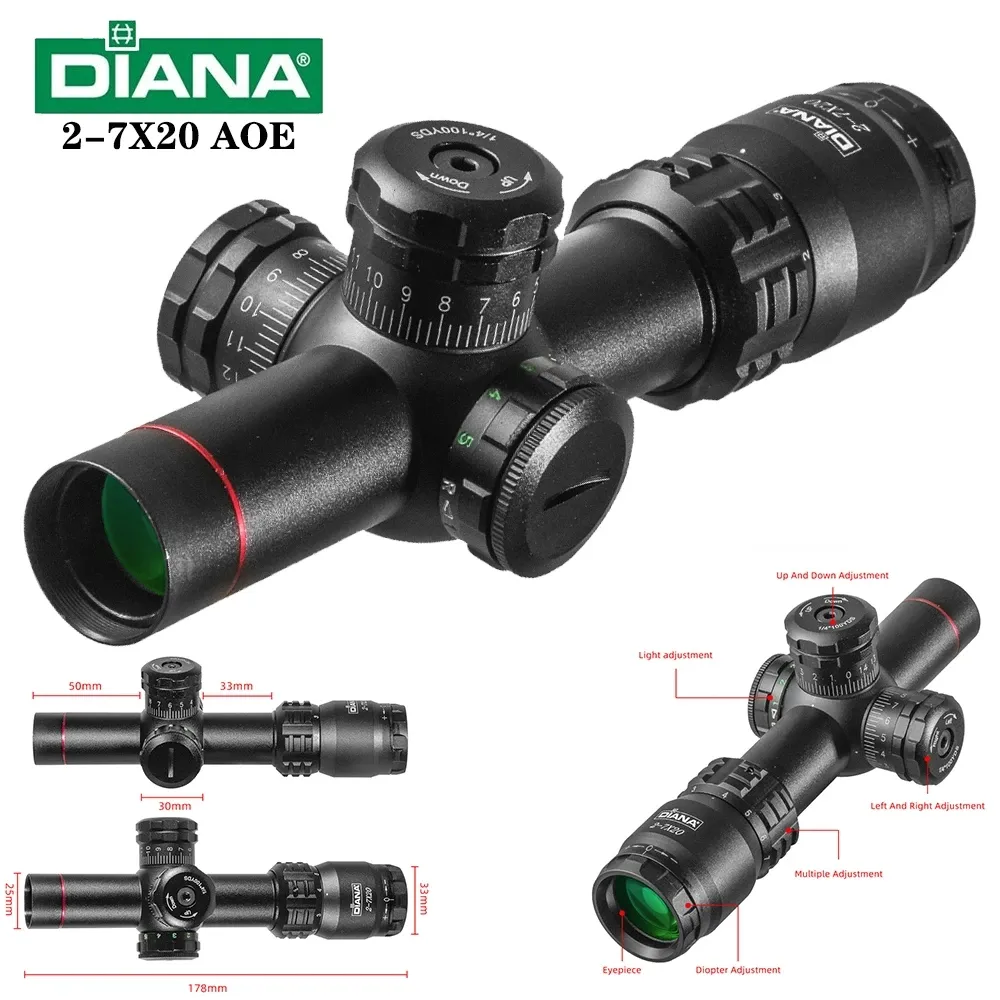 DHgate.com:DIANA 2-7X20 Tactical Hunting Optical Sight Air Rifle Scope ...