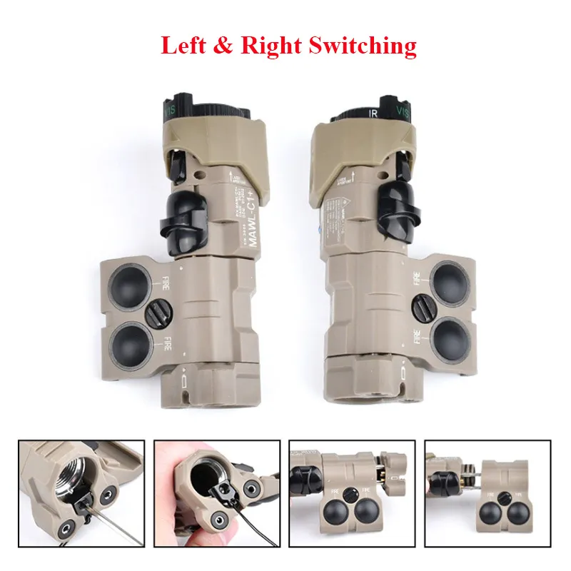 MAWL C1 Gun Light Tactical Green Laser Menards Flashlights Aiming IR ...