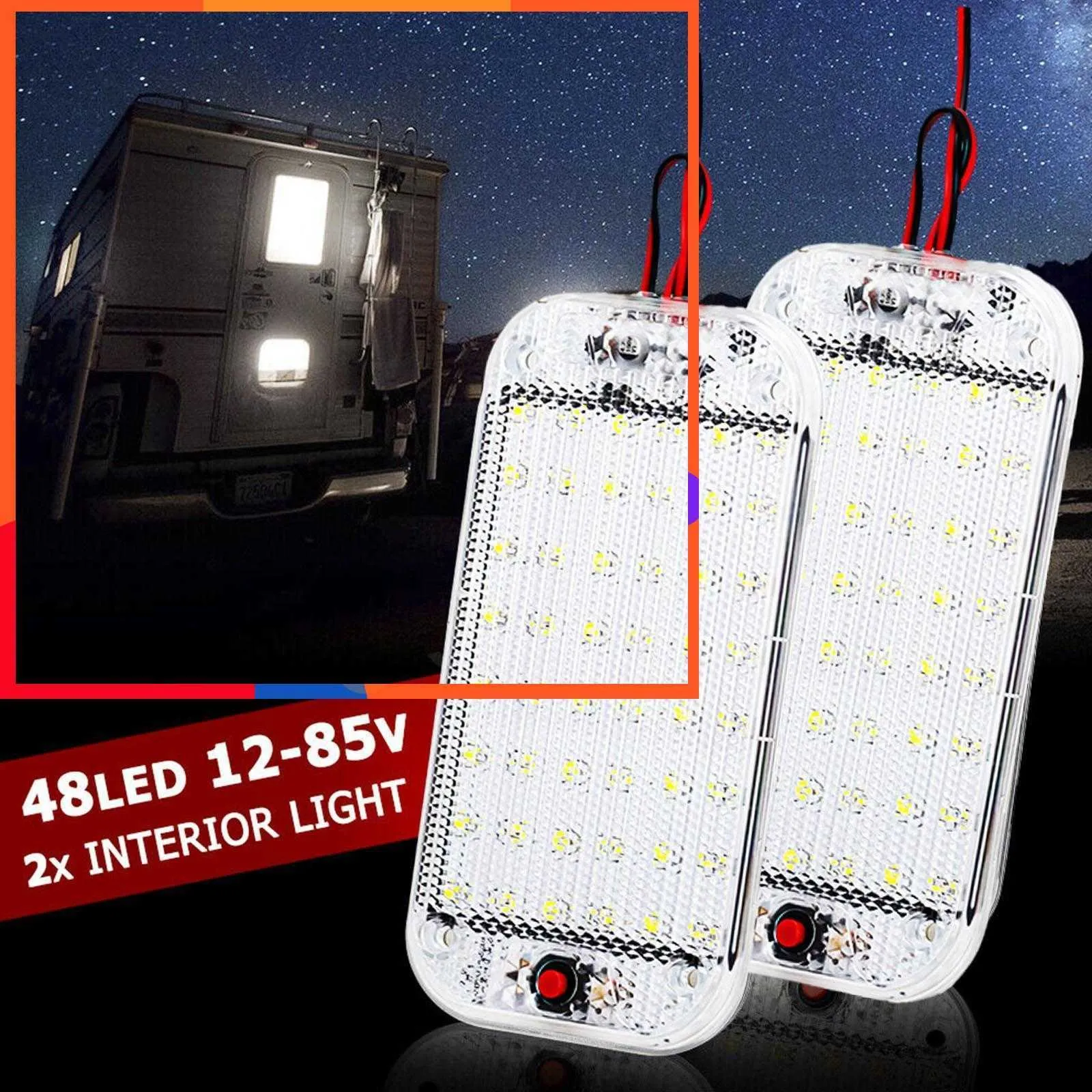 DHgate.com:48 LED Ultra-Bright DC12-85V Interior Reading Light for Cars ...