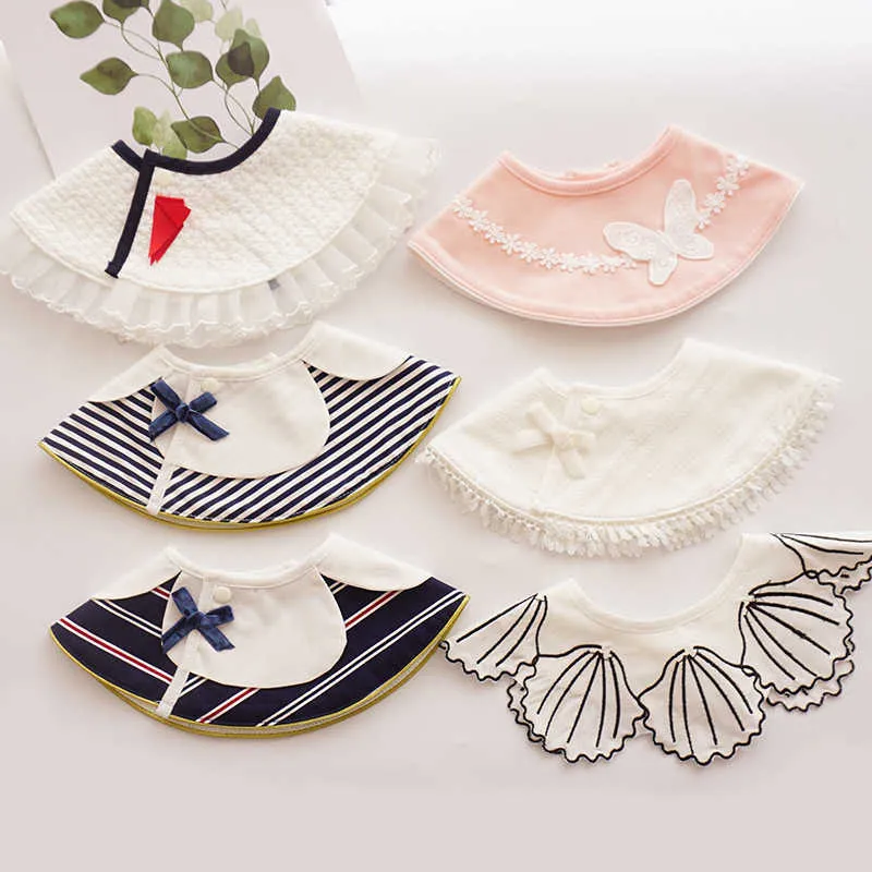 Soft Cotton Baby Bibs & Burp Cloths Set - Absorbent, Solid Color with ...