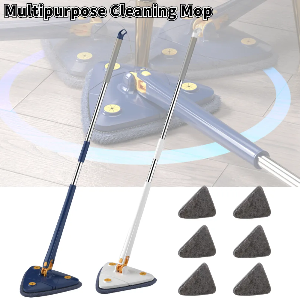 Telescopic Triangle Mop: 360° Rotatable, Adjustable Cleaning Mop ...