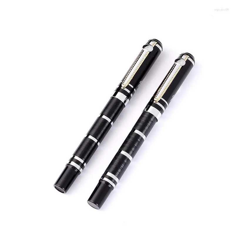 15 Luxury Metal Pens Set - Silver & Black Signature Ballpoint Pens for ...