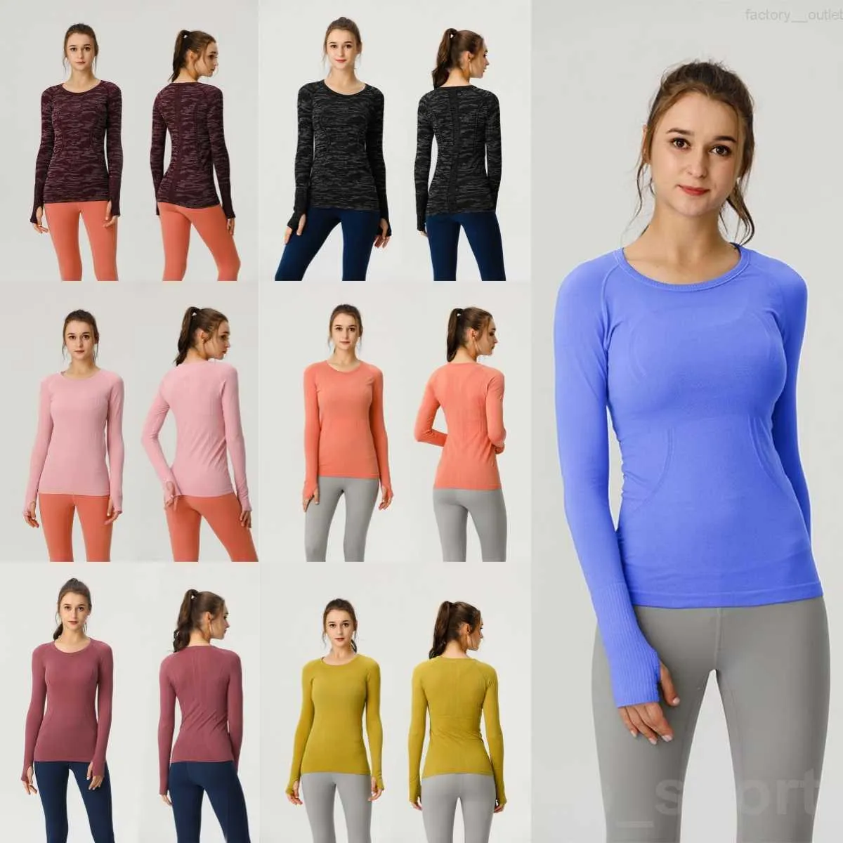 Long Sleeve Workout Tops for Women - Slim Fit Training Tee, Full ...