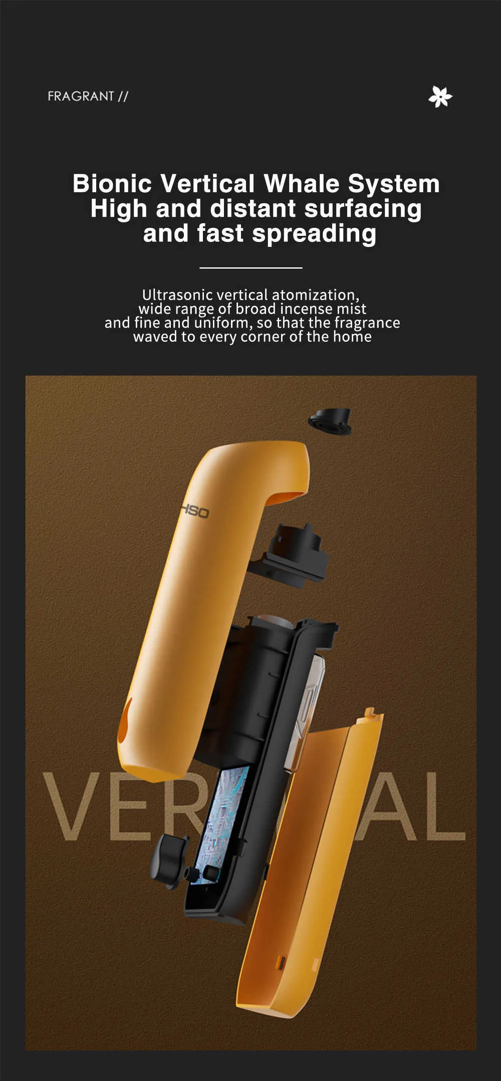 Upgraded Mini Aroma Diffuser Wall Mounted Essential Oil Diffuser Voice ...