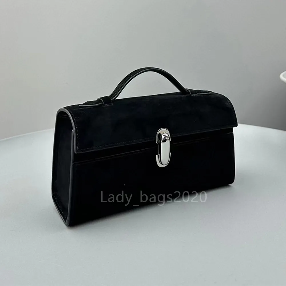 Savette Symmetry Slim Pochette Long Handbag Totes Genuine Suede Leather ...