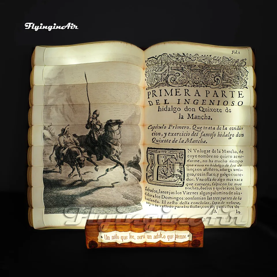 Fantastic Illuminated Inflatable Don Quixote Book Replica Spanish ...