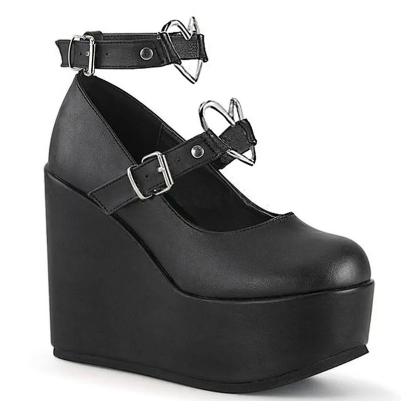 Bulk Comemore Gothic High Heel Mary Jane Wedge Shoes ... At Only $19.8 ...