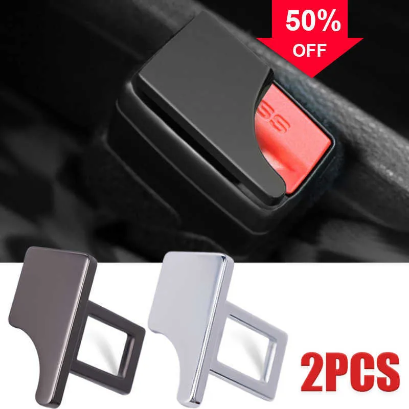2 Pack Hidden 25mm Seat Belt Extender Buckles With Metal Insert Card ...