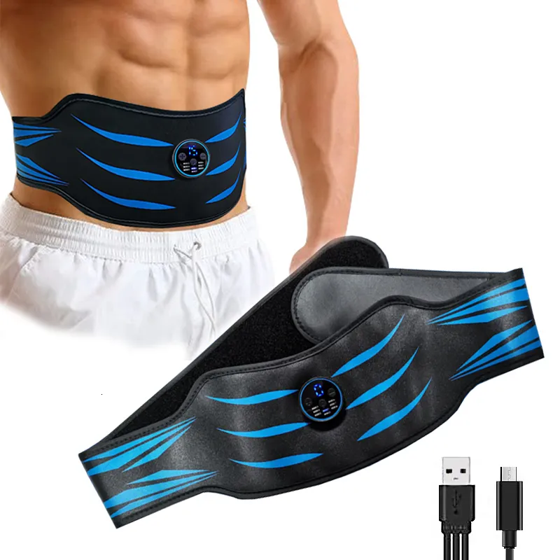 EMS Abdominal Muscle Toner Belt - Vibration Fitness, LED Display, Home ...